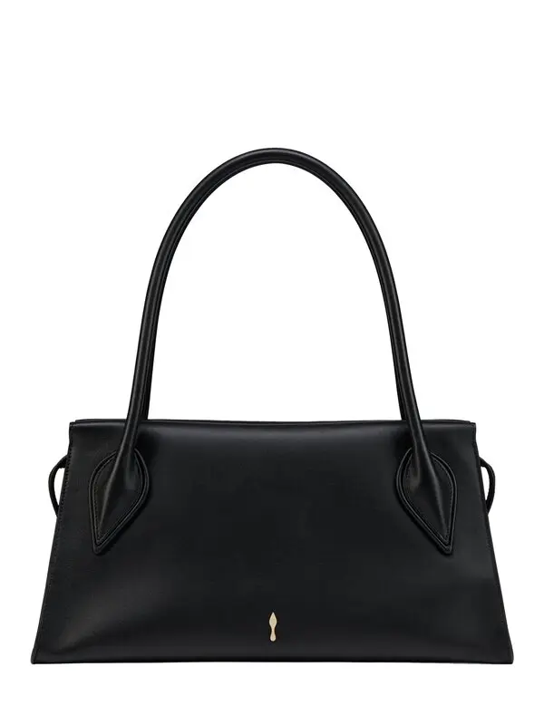 CHRISTIAN LOUBOUTIN Venus Medium Leather Shoulder Bag - Black