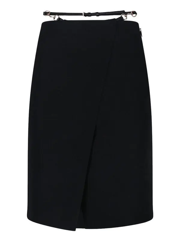 Gucci Horsebit Detail Midi Skirt - Black