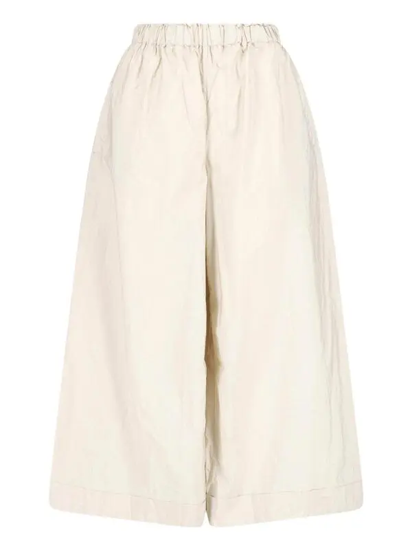RANRA Cotton Wide Leg Pants - Beige