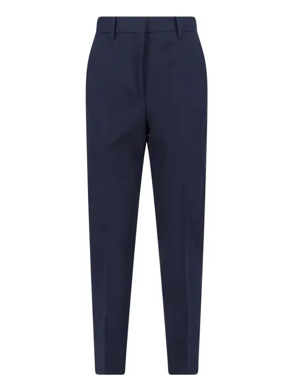Incotex Cotton Straight Leg Pants - Blue