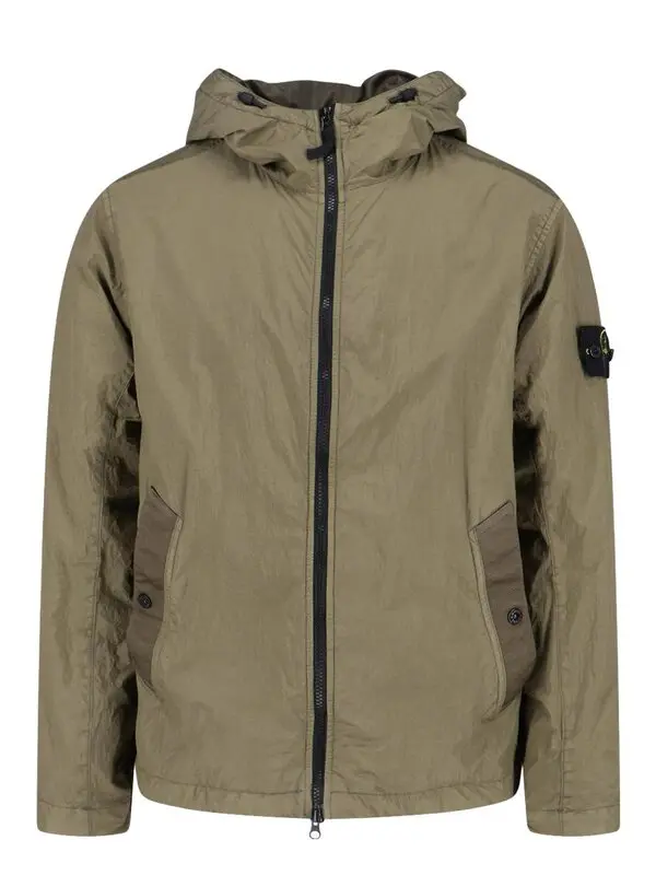 Stone Island Crinkle Reps Ny Jacket - Green