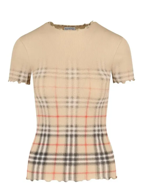 Burberry Stretch Cotton Sweater - Beige