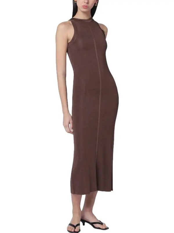 Loulou De Saison Pablo Knitted Dress - Brown