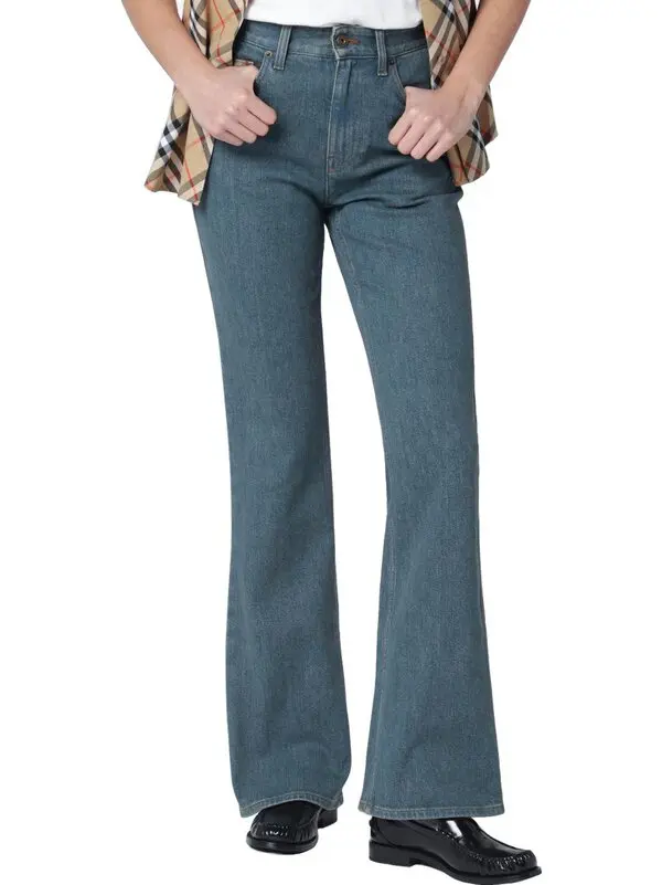 Burberry Mid-rise Jeans With Check Pocket - Blue