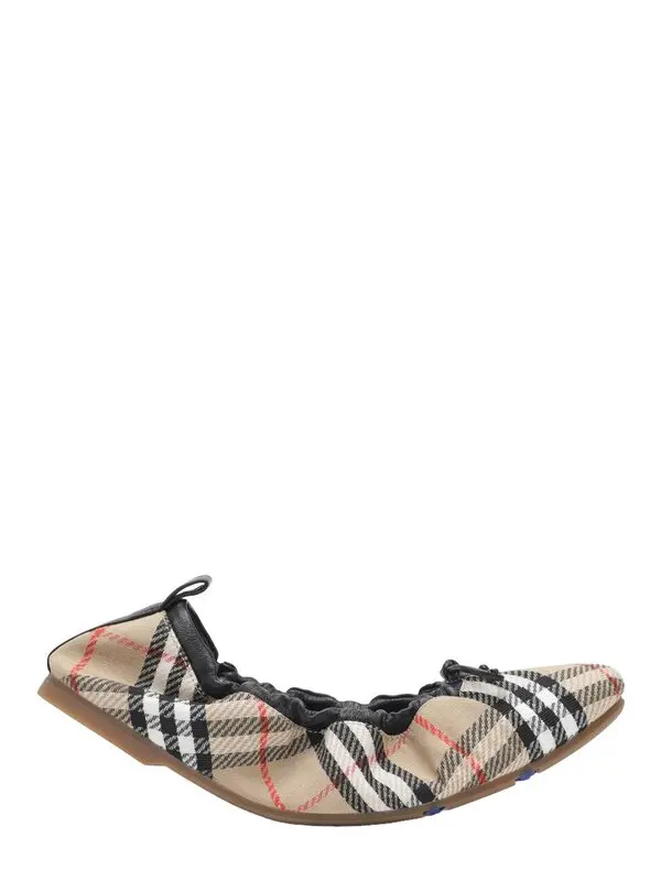 Burberry Check Ballet Flats - Beige