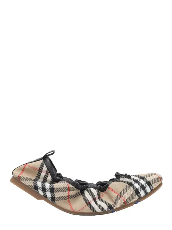 Burberry Check Ballet Flats - Beige