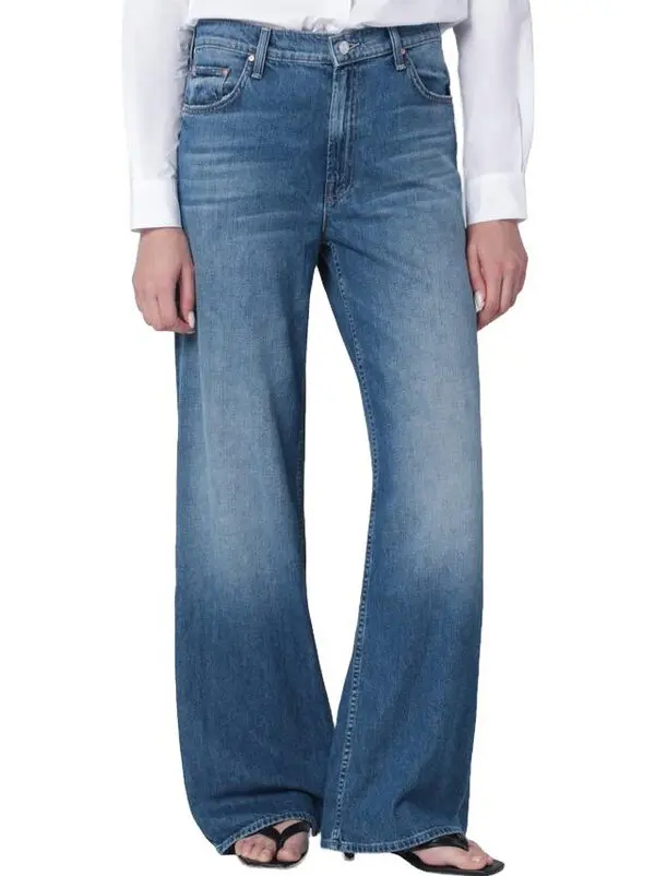 MOTHER Hit Shuffle Wide-leg Jeans - Blue