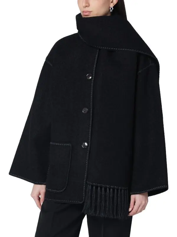 TOTEME Jacket With Scarf - Black