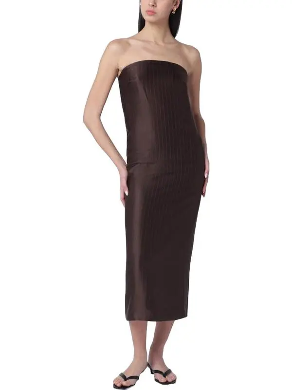 Loulou De Saison Giulia Bustier Dress - Brown