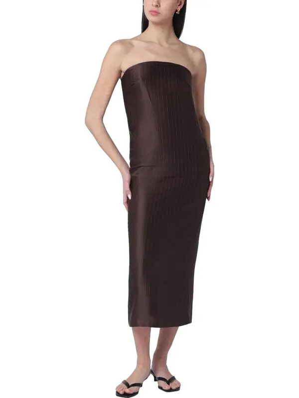 Loulou De Saison Giulia Bustier Dress - Brown