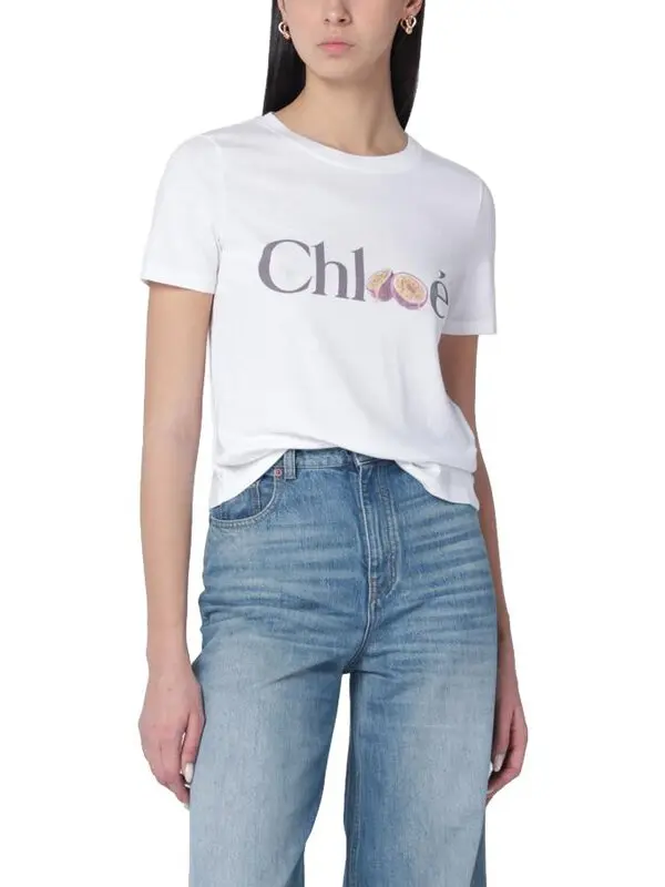 Chloé T-shirt With Logo - White