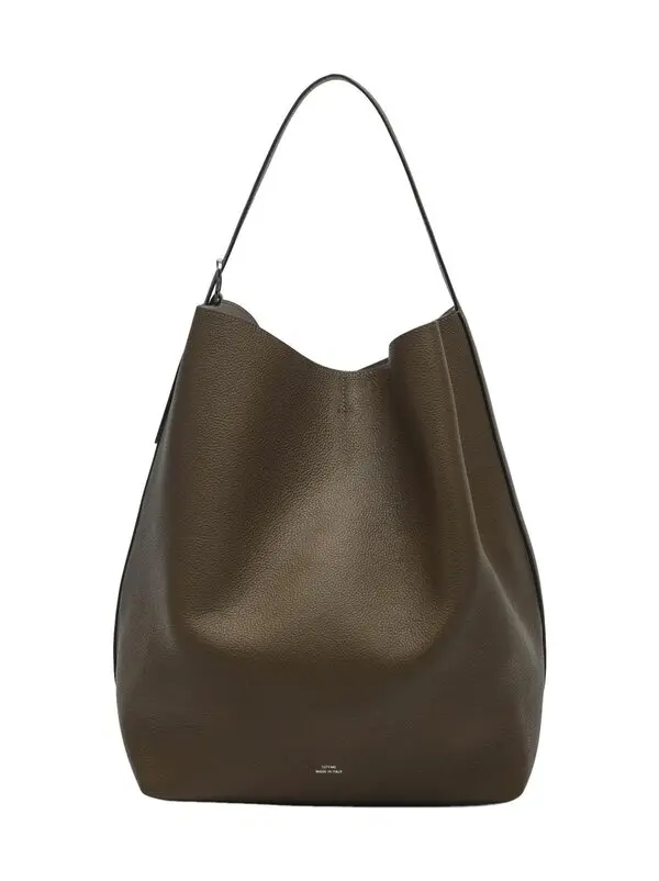 TOTEME Grained Leather Tote Bag - Brown