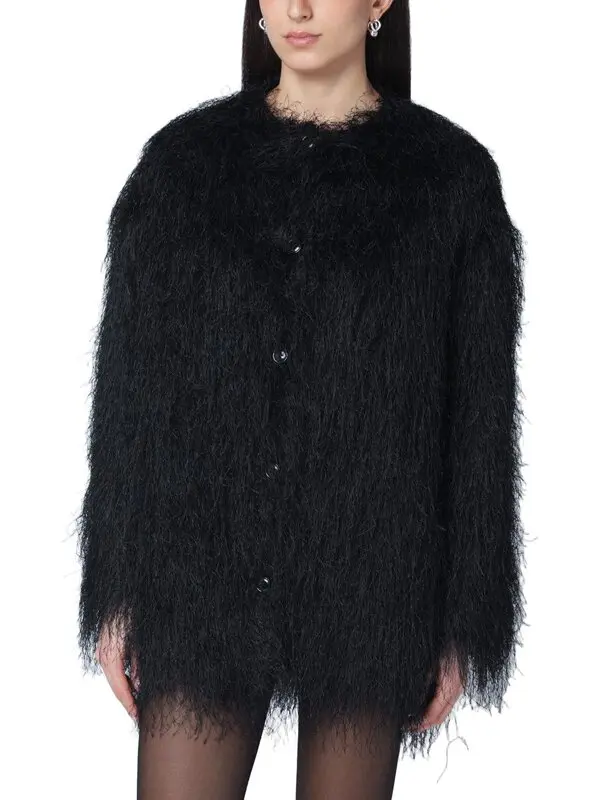 Loulou De Saison Filipo Fringe Coat - Black