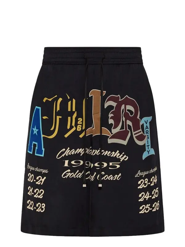 Amiri Varsity Patch Short - Black