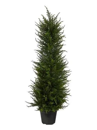 NEARLY NATURAL 2.5-ft Cypress Artificial Tree Uv Resistant - Green