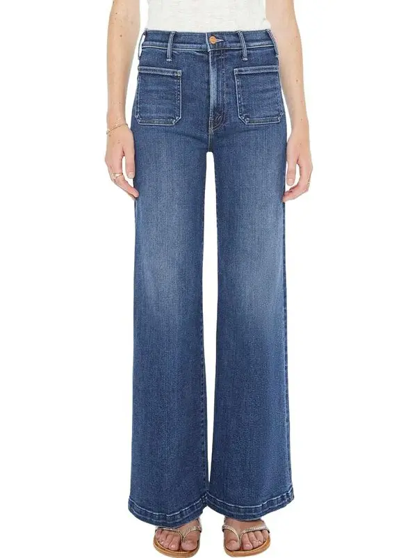 MOTHER The Hustler Roller Patch Flare Leg Jeans - One Last Shot