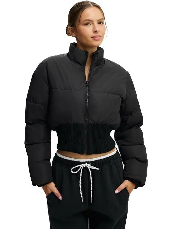 Cotton:on Active The Mother Puffer Contour Jacket - Black
