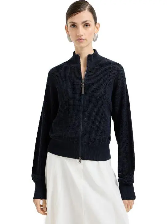 Brunello Cucinelli Sparkling Net Cardigan - Blue