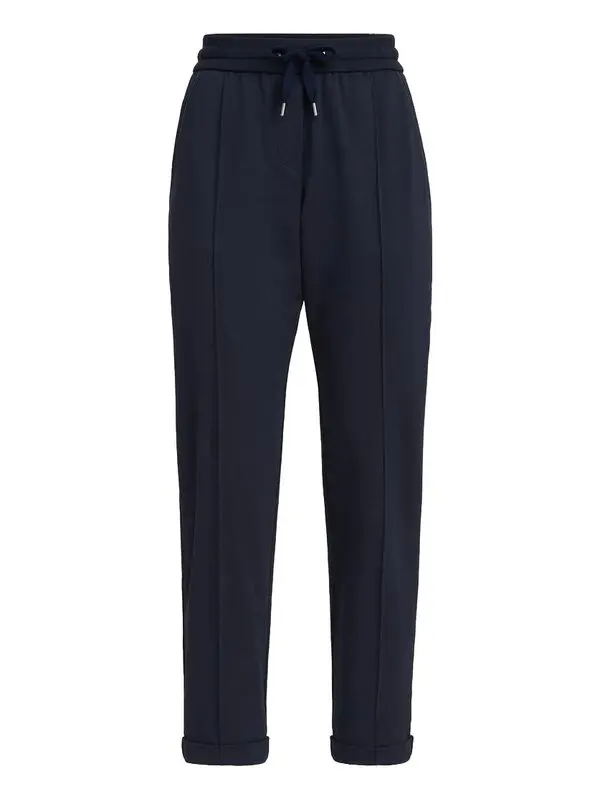 Brunello Cucinelli Track Trousers With Monili - Blue