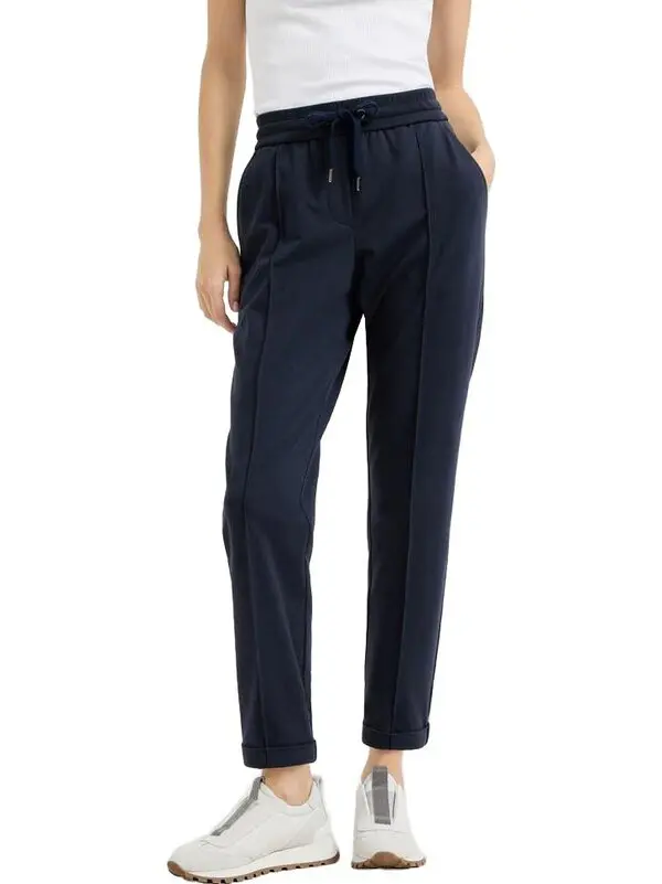 Brunello Cucinelli Track Trousers With Monili - Blue