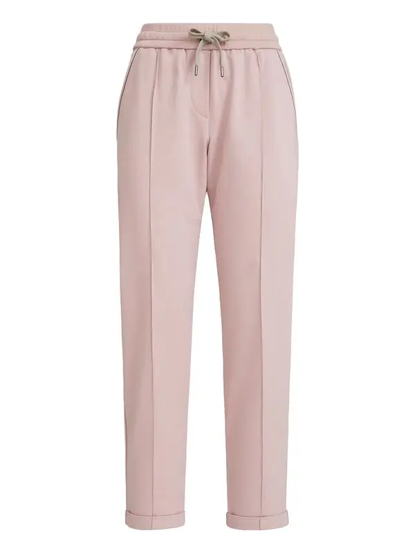 Brunello Cucinelli Track Trousers With Monili - Pink