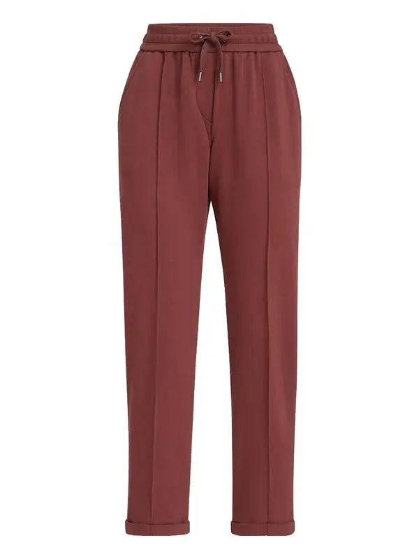 Brunello Cucinelli Track Trousers With Monili - Red