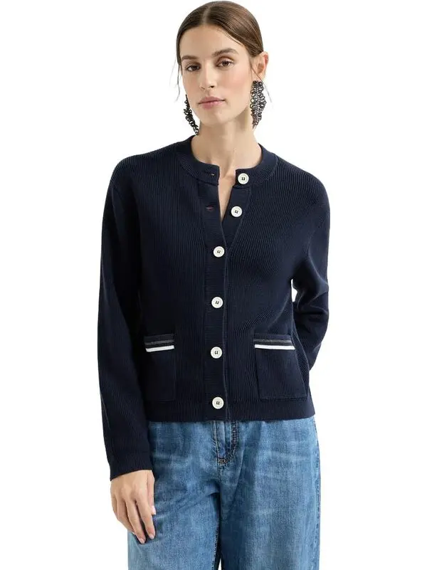 Brunello Cucinelli Cotton Cardigan - Blue