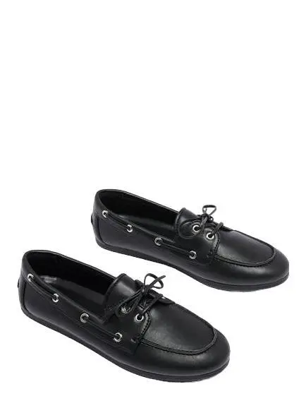 THERAPY AUSTRALIA Sailor Boat Shoe - Black Pu