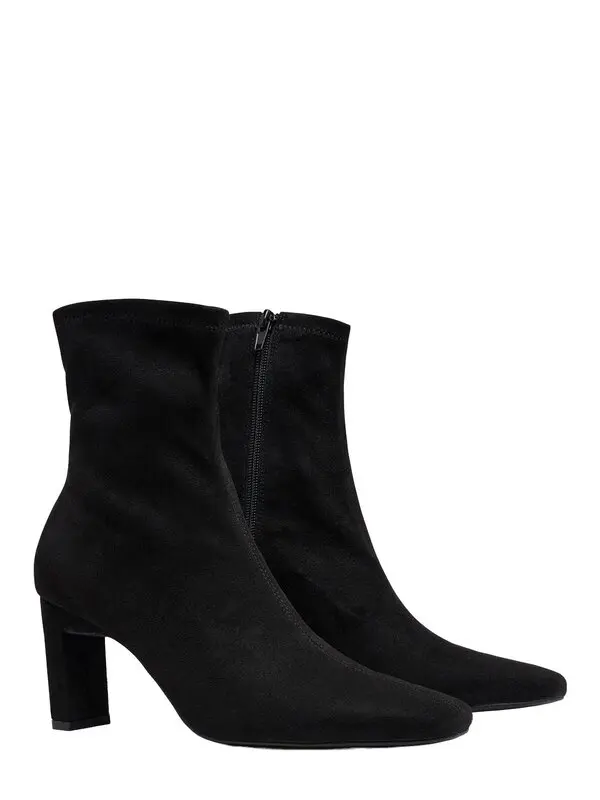 THERAPY AUSTRALIA Bette Sock Ankle Boots - Black Smooth