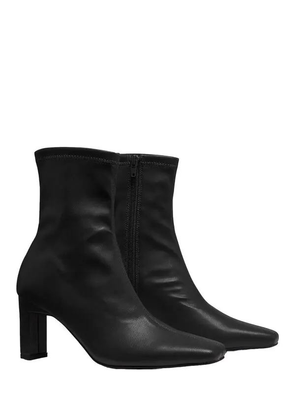 THERAPY AUSTRALIA Bette Sock Ankle Boots - Black Smooth