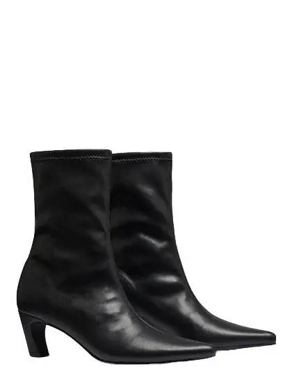 THERAPY AUSTRALIA Sacha Sock Bootie - Blac Stretch-leather