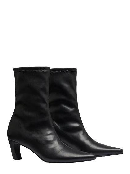 THERAPY AUSTRALIA Sacha Sock Bootie - Blac Stretch-leather