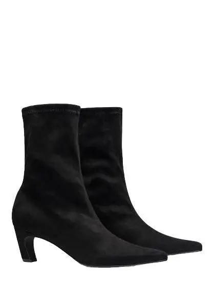 THERAPY AUSTRALIA Sacha Sock Bootie - Black Stretch Microfibre-suede
