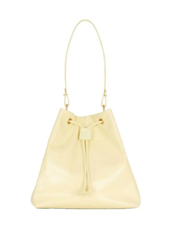 Balmain Pulse Calfskin Leather Backpack - Yellow