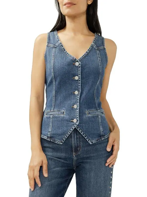 SILVER JEANS CO. Longline Denim Vest - Clapham