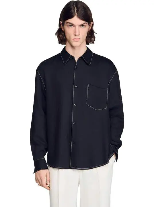 Sandro Loose-fit Shirt - Black