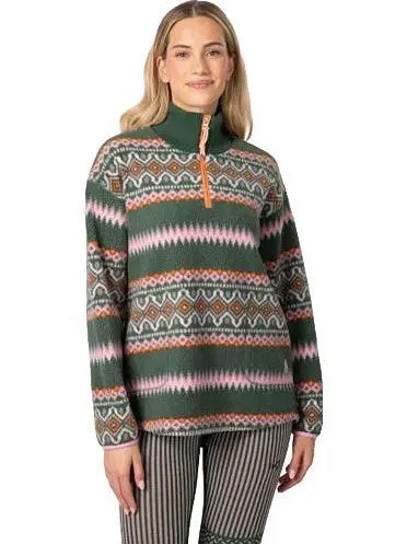 Kari Traa Ruthie Midlayer 1/2-zip Fleece Shirt - Thyme