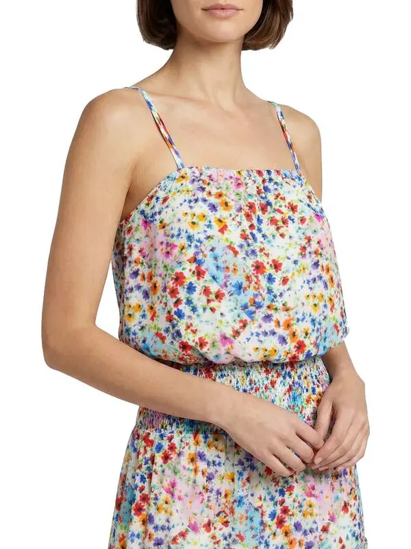 CHANGE OF SCENERY Dani Bubble Crop Top - Wildflower Patch