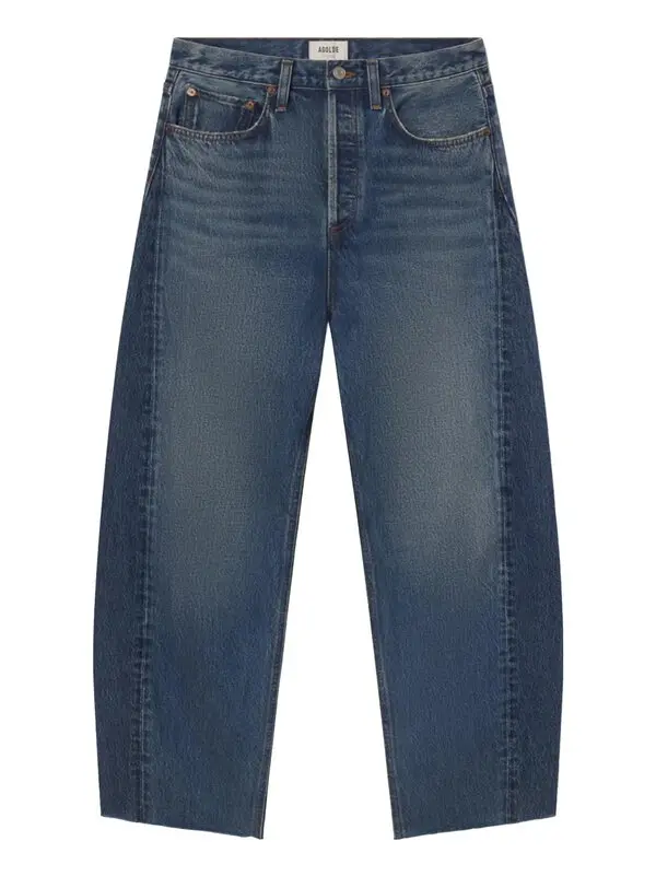 AGOLDE Luna Pieced Split Jeans - Washed Blue