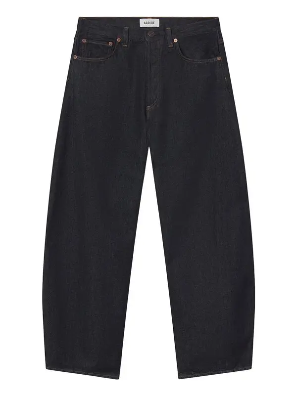 AGOLDE Luna Pieced High-rise Tapered Jeans - Dark Indigo