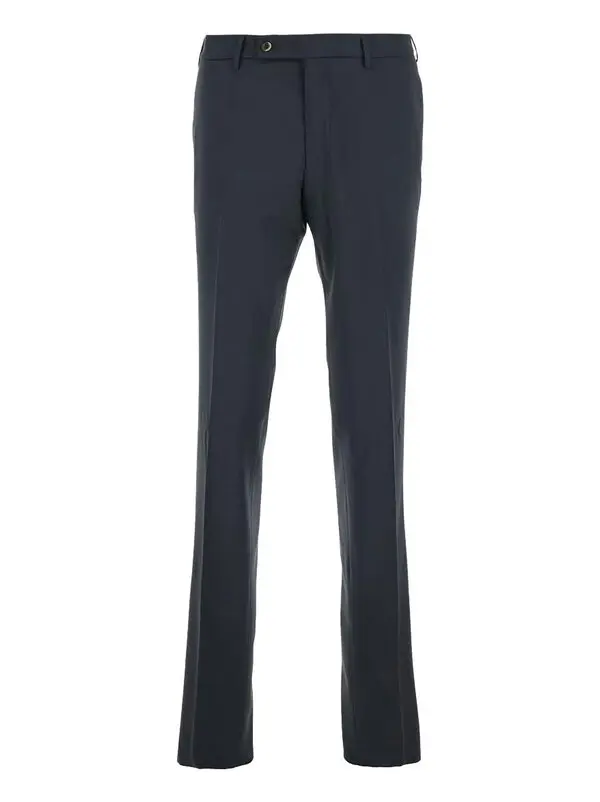 PT TORINO Dark Slim Trousers In Wool - Grey