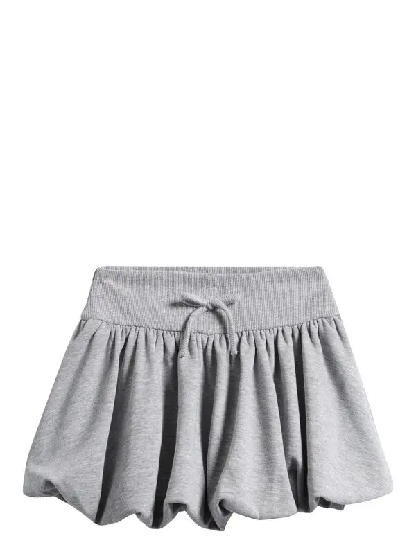 GOOD LUCK GIRL Bubble Hem Miniskirt - Heather Grey