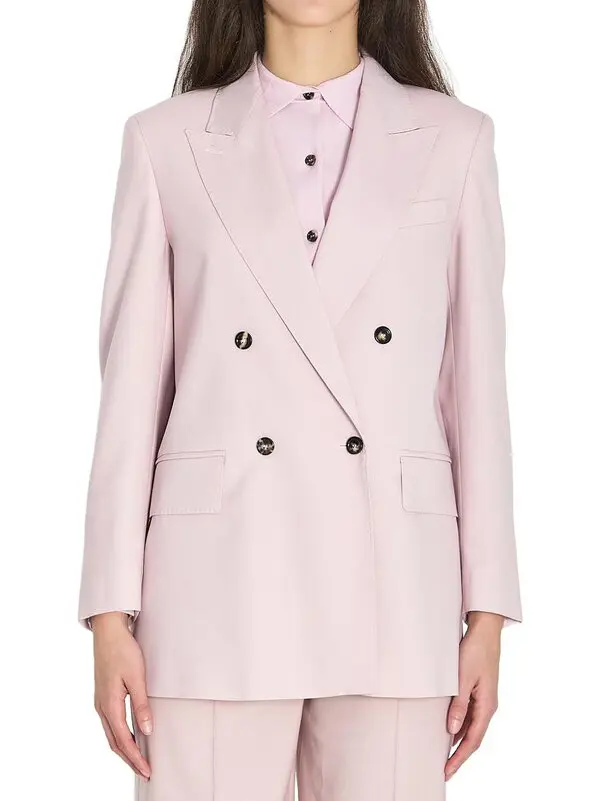 Max Mara Double-breasted Ombrosa Jacket - Pink