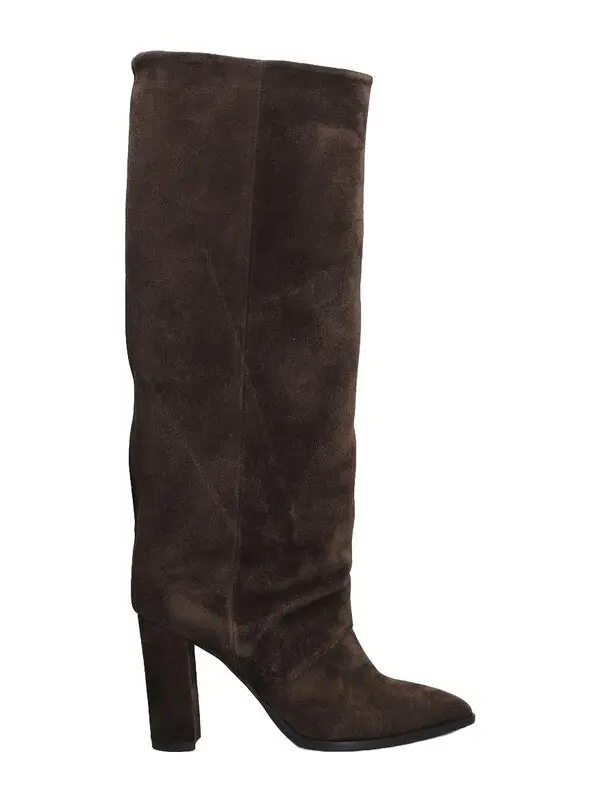 GISEL MOIRE Dixi High Heel Boots - Brown