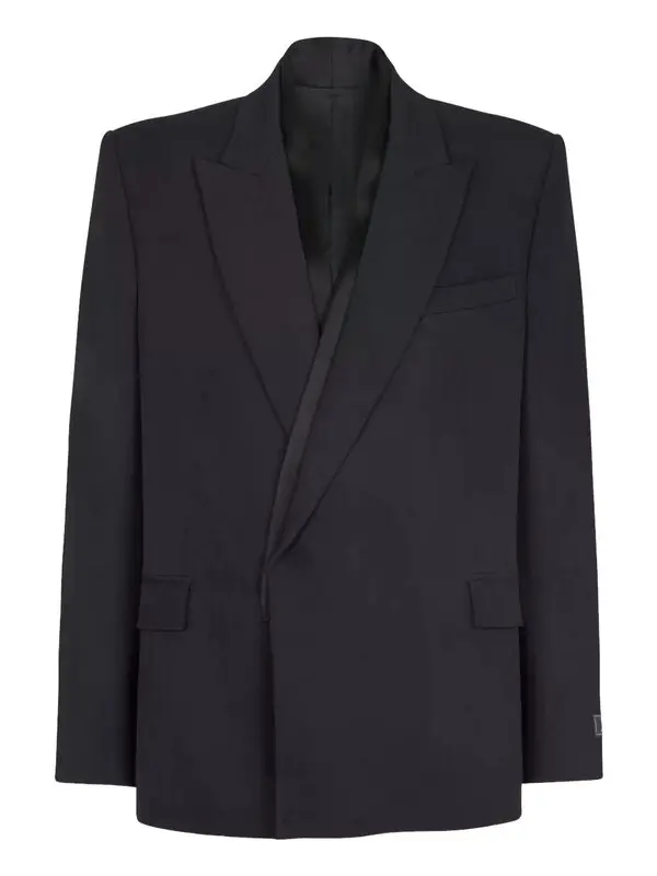 Balmain Grain-de-poule Wool Jacket - Black