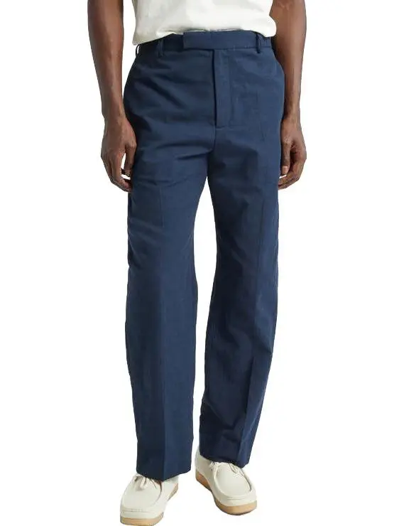 PALMES Cotton Trousers - Navy