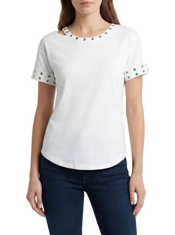 APNY Cutout Grommet T-shirt - White