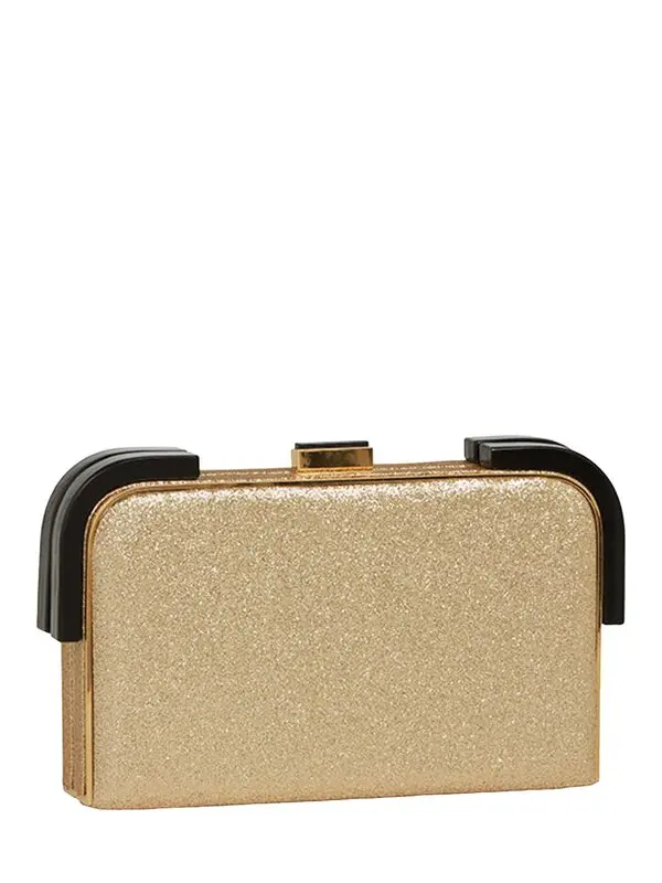 LARALLAN Liz Glitter Clutch - Gold