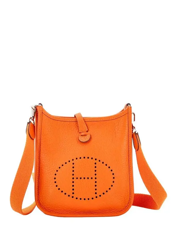 HERMES Evelyne Bag Gen Iii Clemence Tpm - Orange H