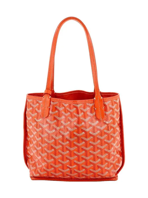 GOYARD Anjou Reversible Tote Coated Canvas Mini - Orange